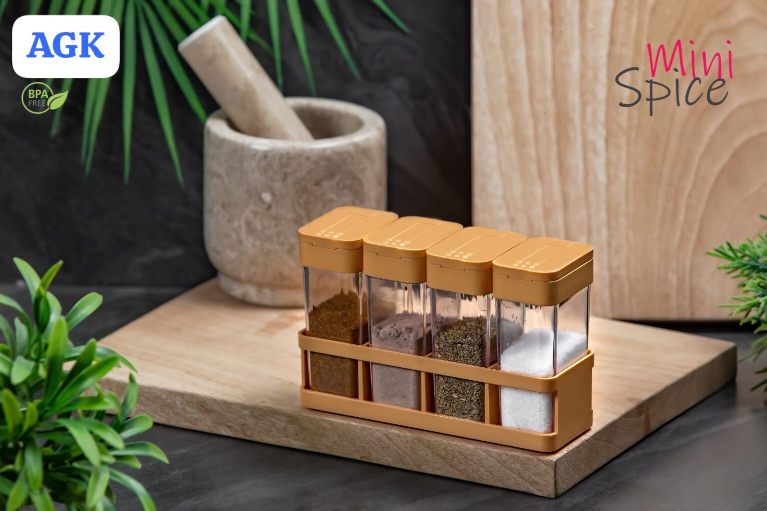 4 Pcs Set Spice Masala Plastic Storage box – Attari Gadgets